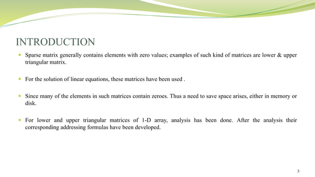 Addressing Formulas for Sparse Matrices Using Column Major in 1D Arrays ...