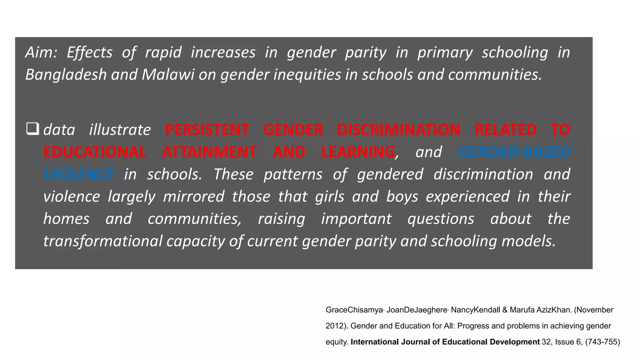 Addressing gender equality with teaching strategies | PDF