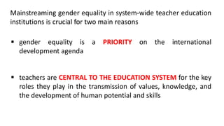 Addressing gender equality with teaching strategies | PDF