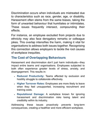 Addressing Harassment and Discrimination - Tackling Overlapping ...