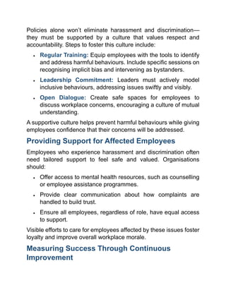 Addressing Harassment and Discrimination - Tackling Overlapping ...