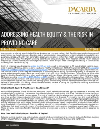 Addressing health equity & the risk in providing care | PDF