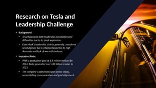 Addressing Leadership Challenges at Tesla | PPTX
