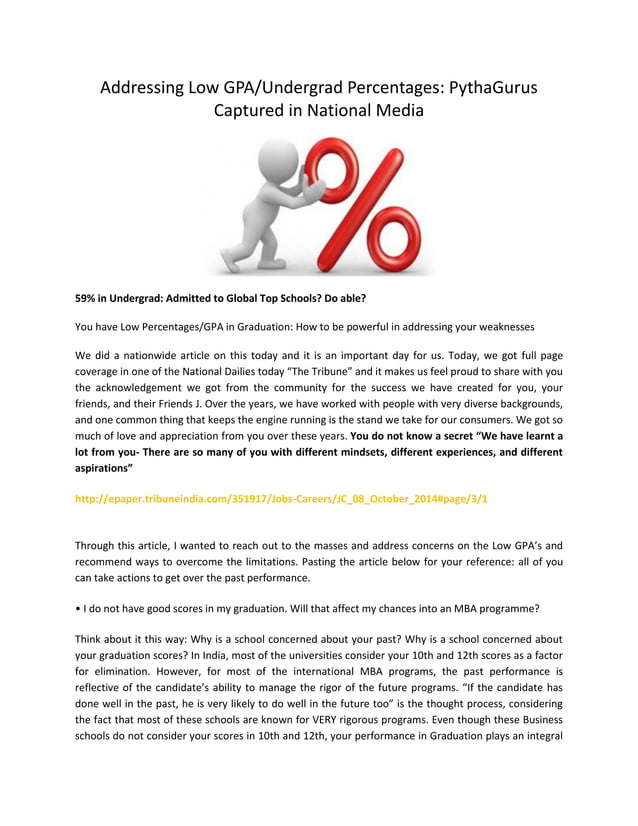 Addressing low gpa | PDF | College Planning | College Education