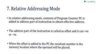 Addressing mode | PPTX | Programming Languages | Computing