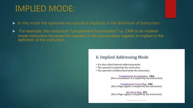 Addressing mode | PPTX | Programming Languages | Computing