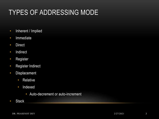 Addressing mode | PPT