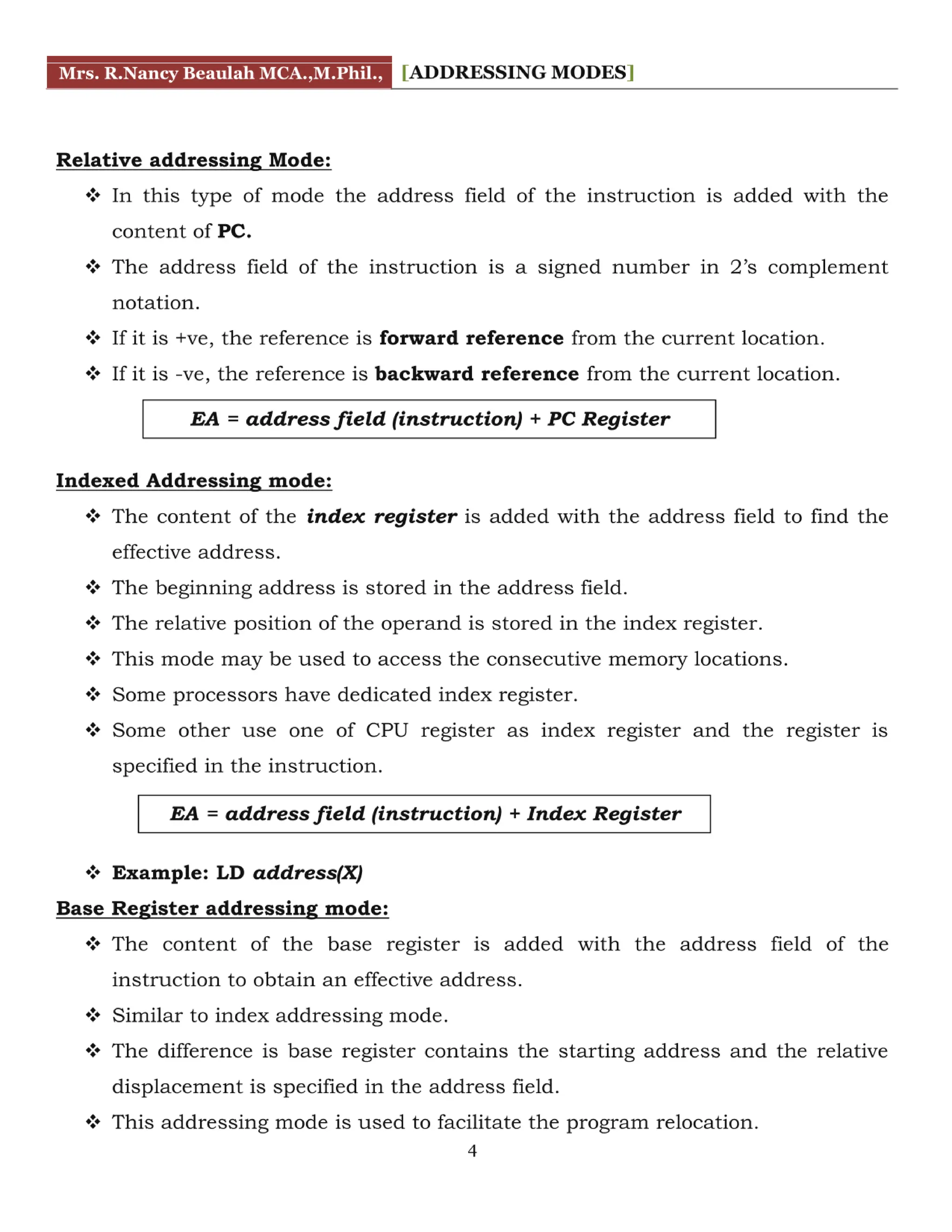 Addressing Modes | PDF