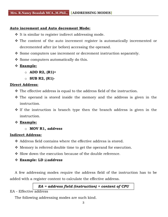 Addressing Modes | PDF