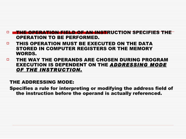 Addressing modes | PPT | Operating Systems | Computer Software and Applications