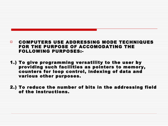 Addressing modes | PPT | Operating Systems | Computer Software and Applications