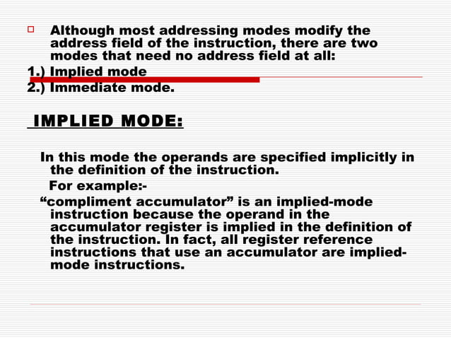Addressing modes | PPT | Operating Systems | Computer Software and Applications