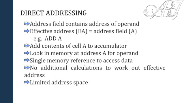 Addressing modes | PPTX | Programming Languages | Computing