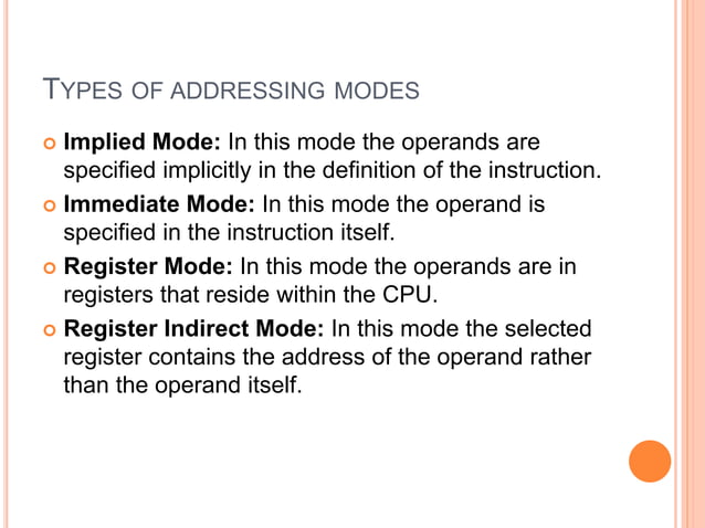 Addressing modes | PPT