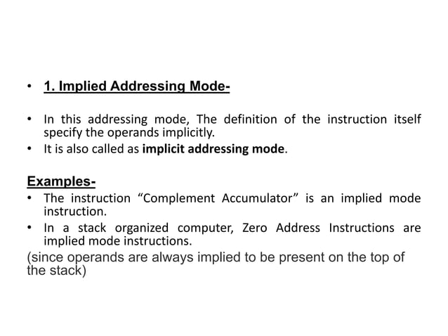 Addressing Modes.pptx | Programming Languages | Computing