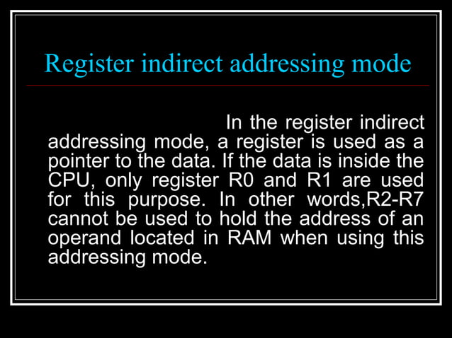 Addressing modes of 8051 | PPT | Programming Languages | Computing