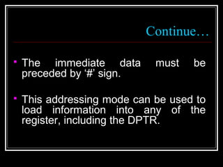 Addressing modes of 8051 | PPT
