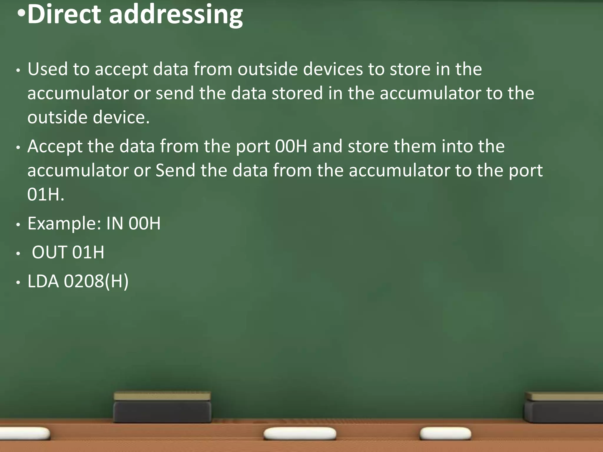 Addressing modes 8085 | PPTX