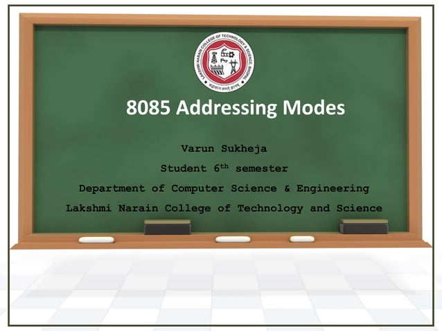 Addressing modes 8085 | PPT