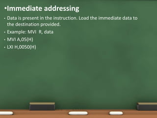 Addressing modes 8085 | PPTX