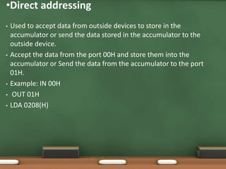Addressing modes 8085 | PPTX