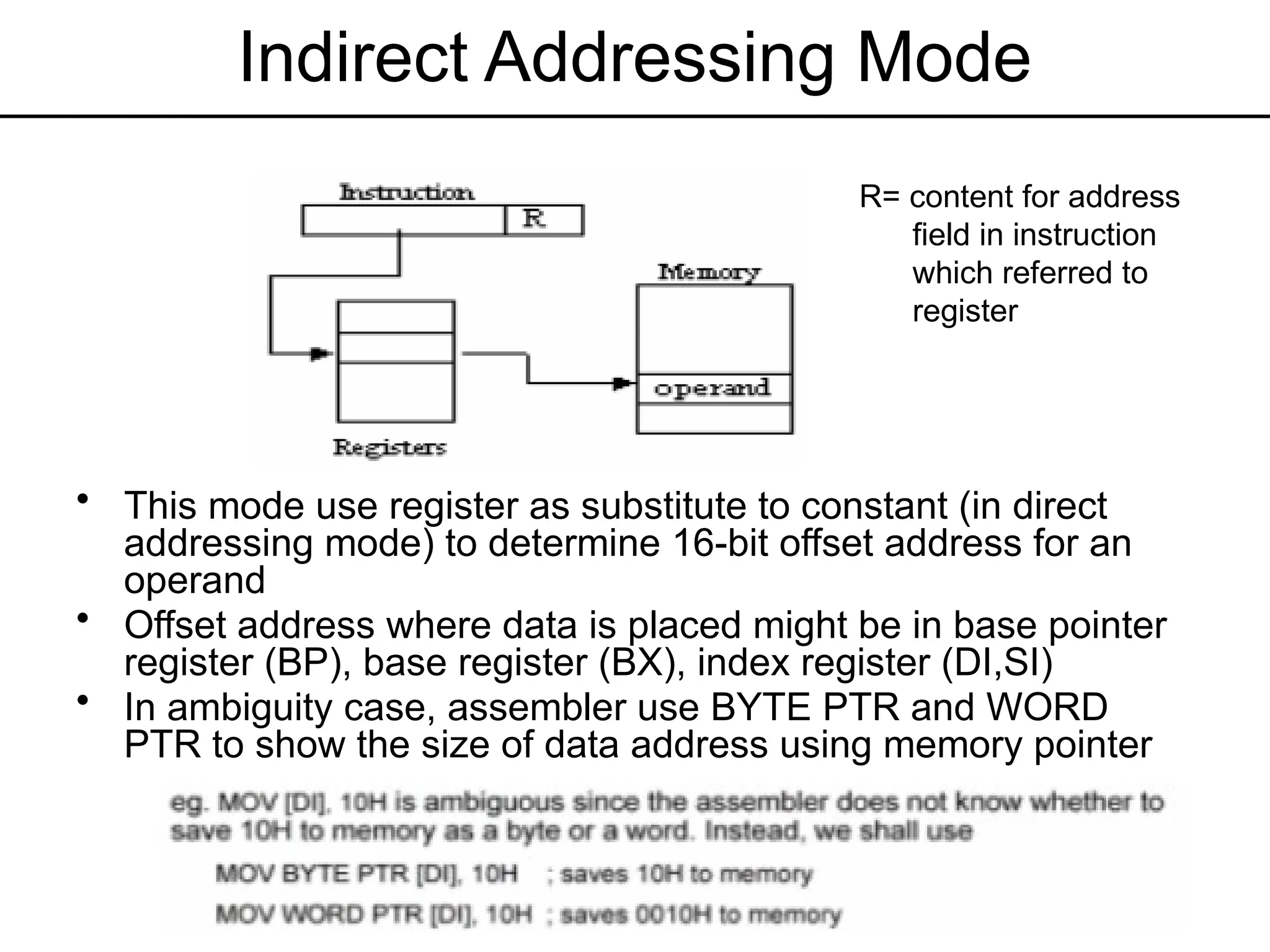 ADDRESSING MODES 8086 (1).pptxaddressing modes of 8086 microprocessor in detail | PPTX