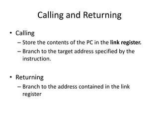 Addressing modes examples and subroutines | PPT