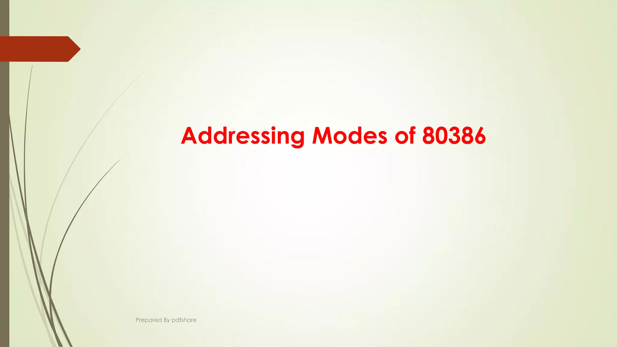 Addressing modes of 80386 | PDF