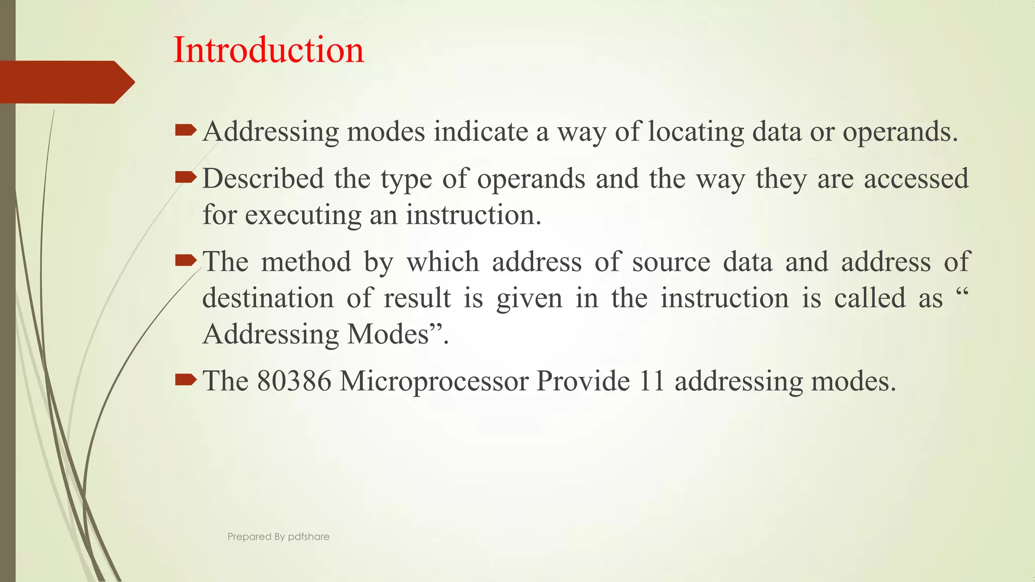 Addressing modes of 80386 | PDF | Programming Languages | Computing