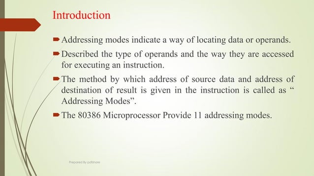 Addressing modes of 80386 | PDF | Programming Languages | Computing