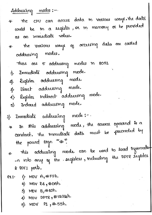 Addressing modes of 8051.pdf