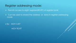 Addressing modes of 8051 | PPT