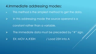 Addressing modes of 8051 | PPT