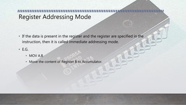 Addressing modes of 8085 | PPTX