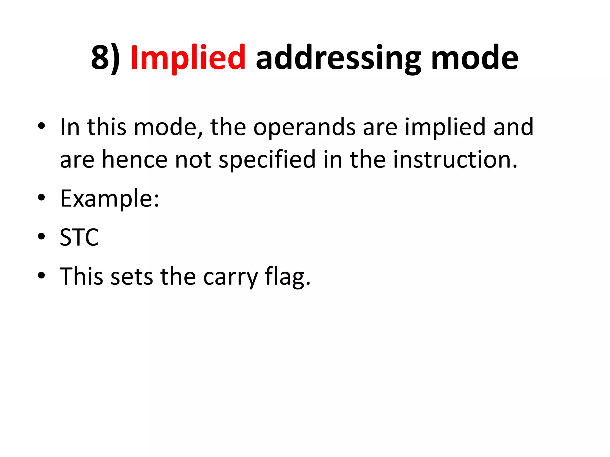 Addressing modes of 8086 | PPTX