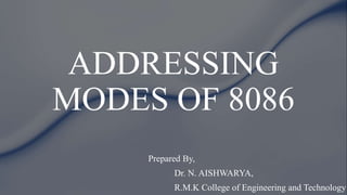 Addressing modes of 8086 | PPTX