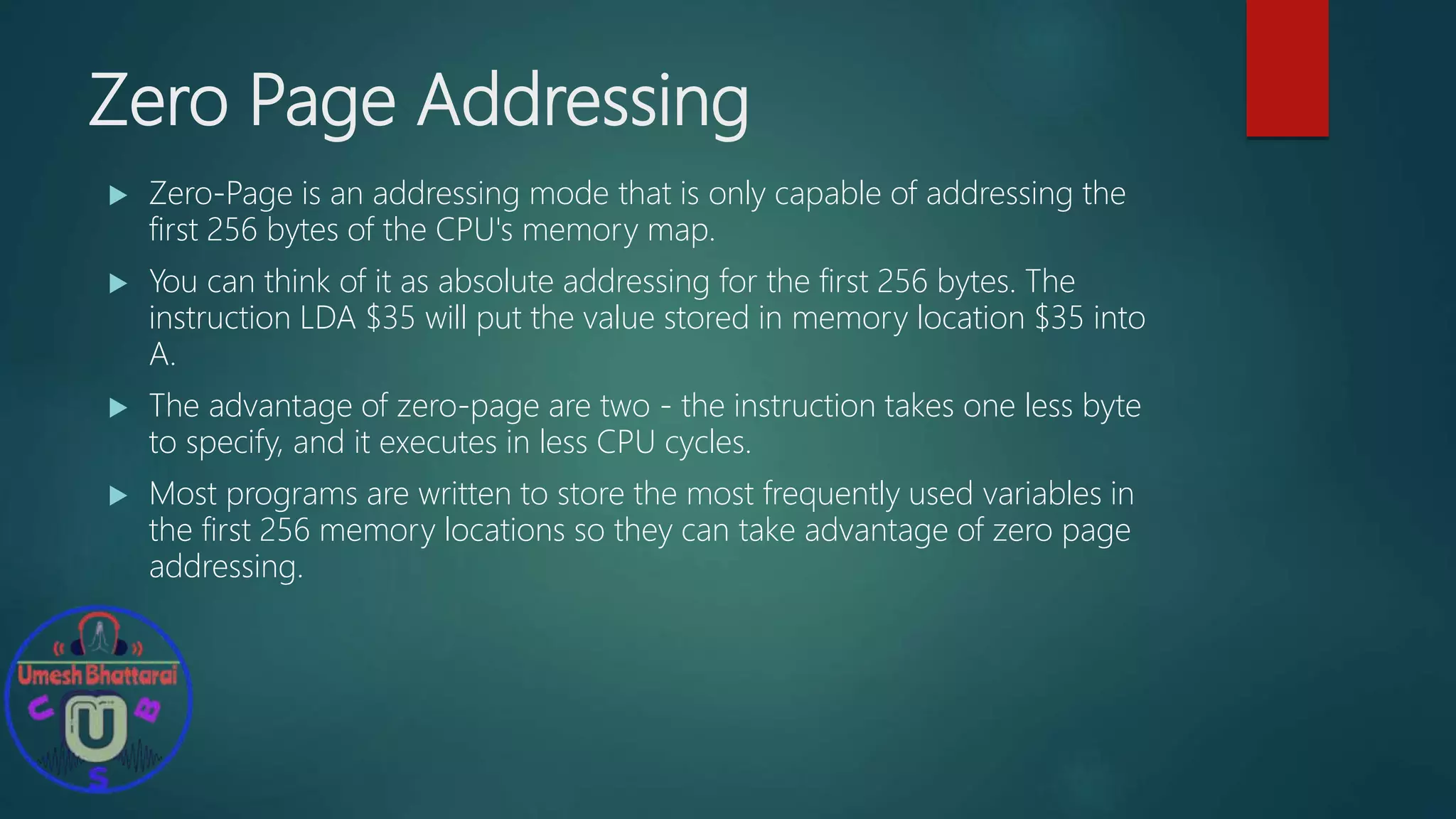 Addressing modes presentation | PPSX