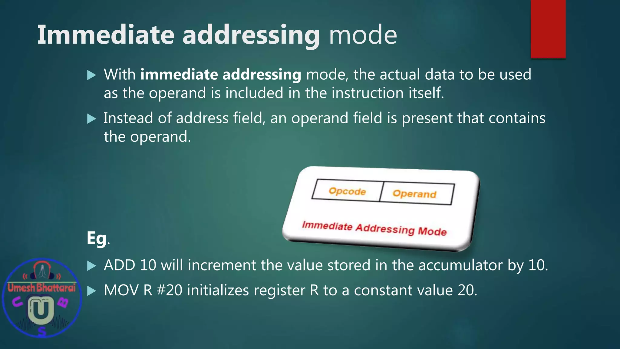 Addressing modes presentation | PPSX