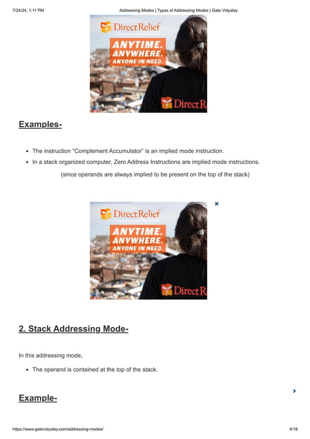 Addressing Modes Types Of Addressing Modes Gate Vidyalaypdf