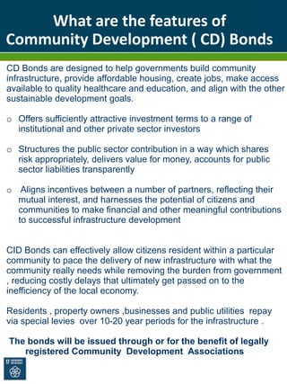 Addressing poverty with community developement bonds sola bickersteth | PDF