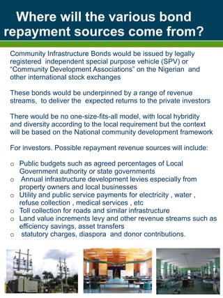 Addressing poverty with community developement bonds sola bickersteth | PDF