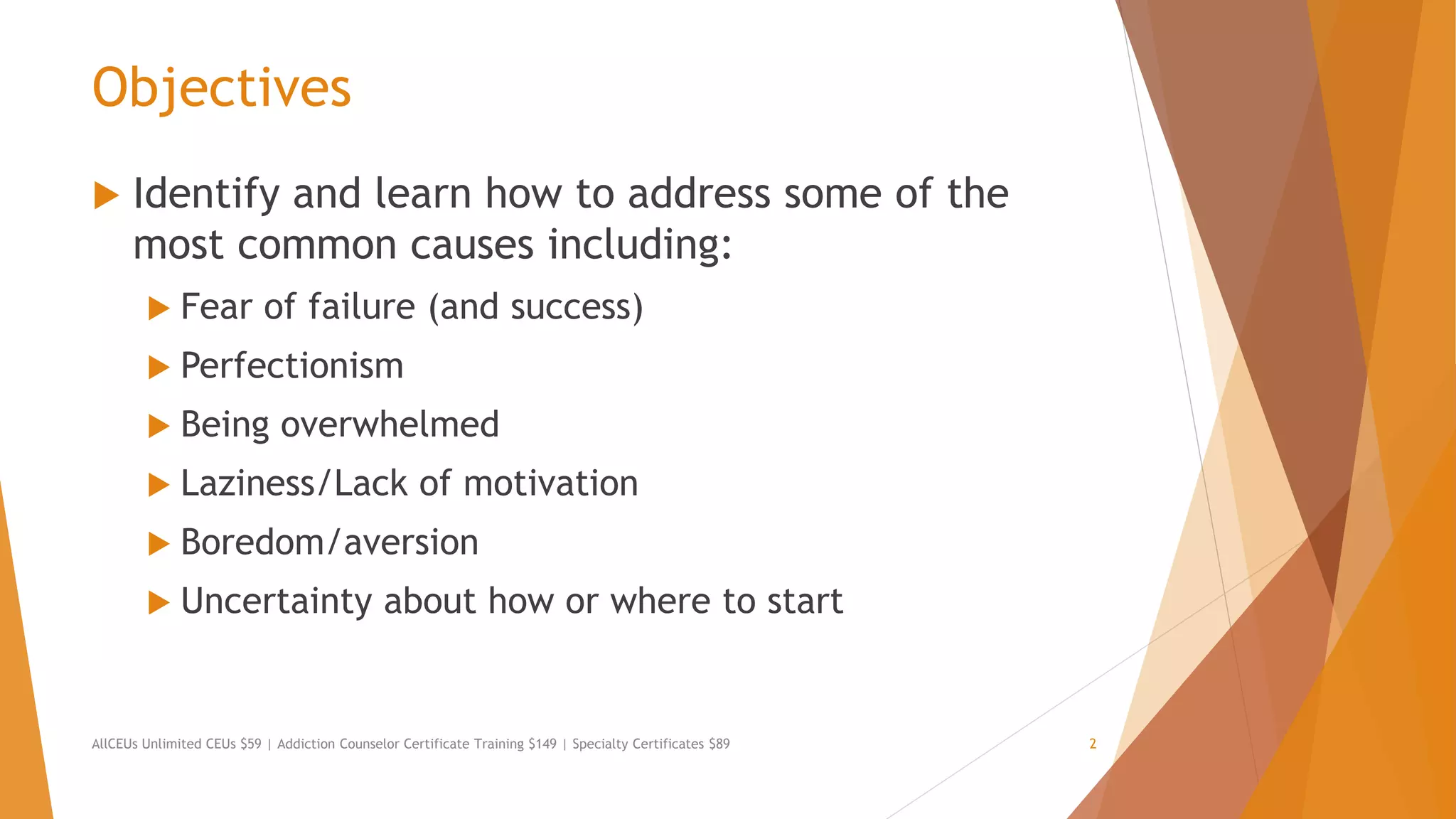 Addressing procrastination | PPT