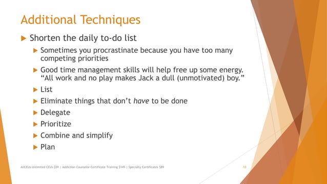 Addressing procrastination | PPT