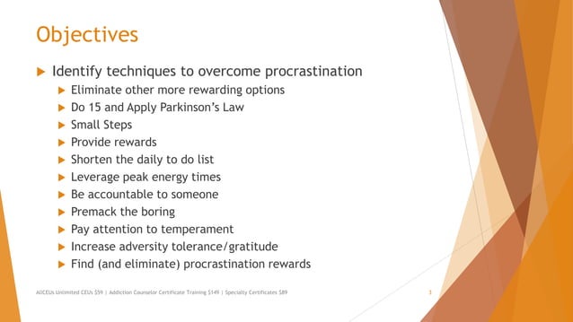 Addressing procrastination | PPT
