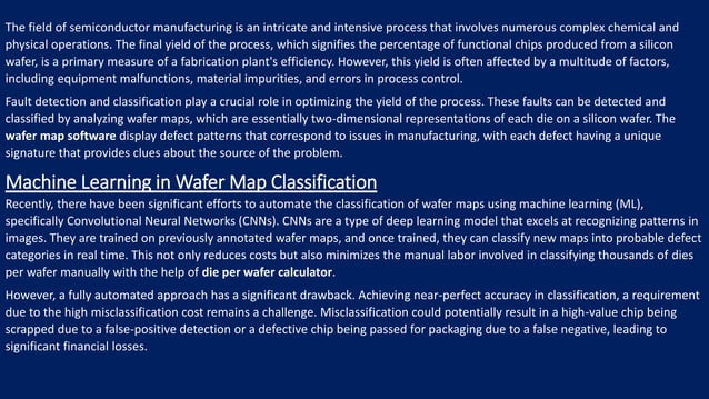 Addressing The Challenge Of Wafer Map Classification In Semiconductor Manufacturing Pptx
