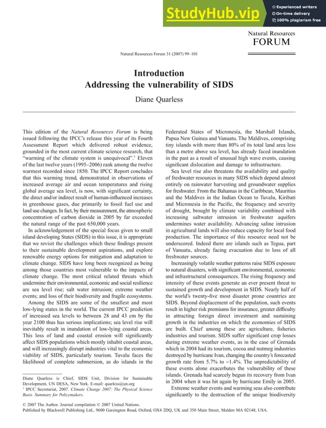 Addressing The Vulnerability Of SIDS | PDF