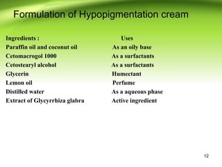 Addressing to pigmentation, prickly heat, wrinkles | PPTX