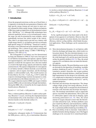 Addressing Transport Issues in Non-Aqueous Li–air Batteries to Achieving High Electrochemical ...