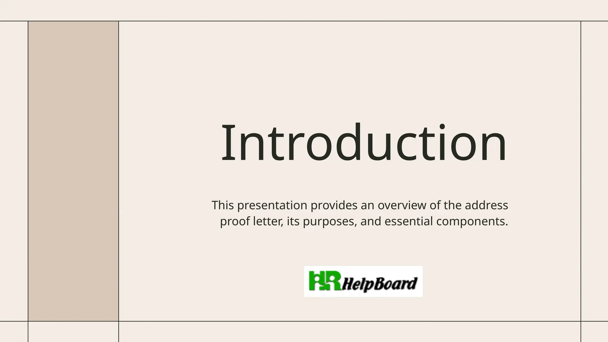 Address Proof Letter for Passport, Address Proof Letter | PPTX