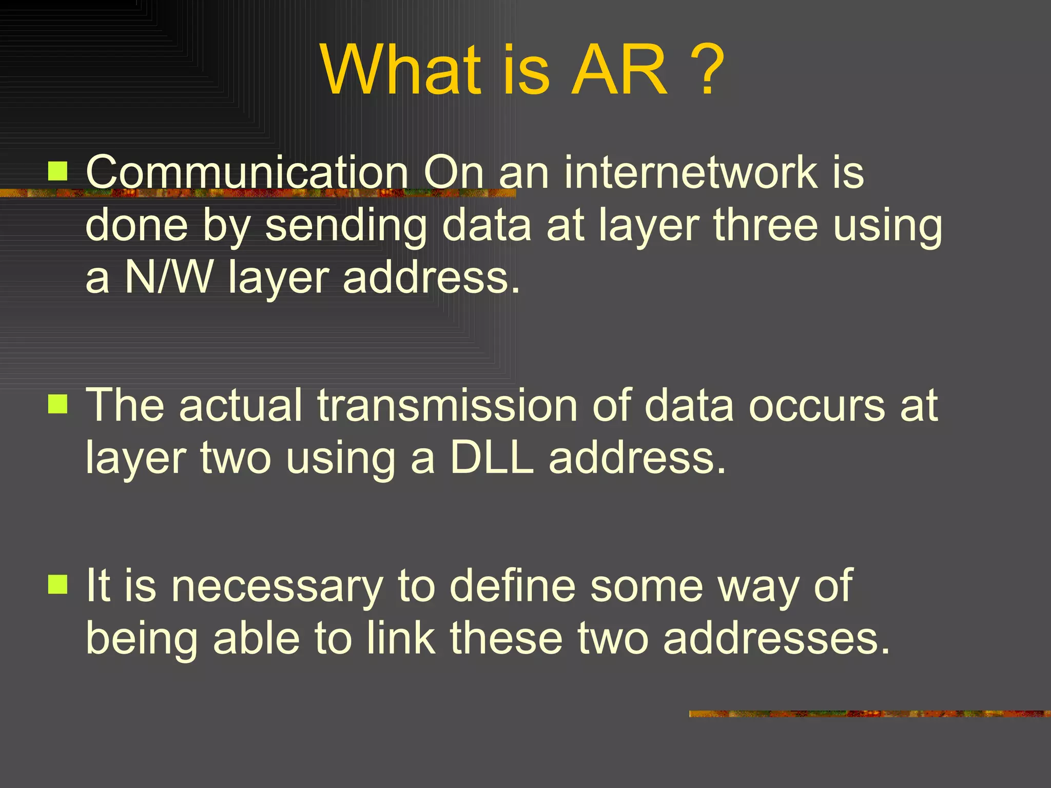 Address Resolution Protocol | PPT